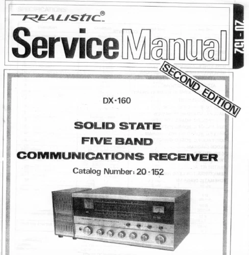 REALISTIC DX-150B, DX-160 Schematic Diagram Service Manual Techniques ...