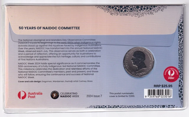 AUSTRALIAN PNC: 2024 50 Cent 50 Years Of Naidoc Committee Coloured Coin #M1901 $45.00 - PicClick AU