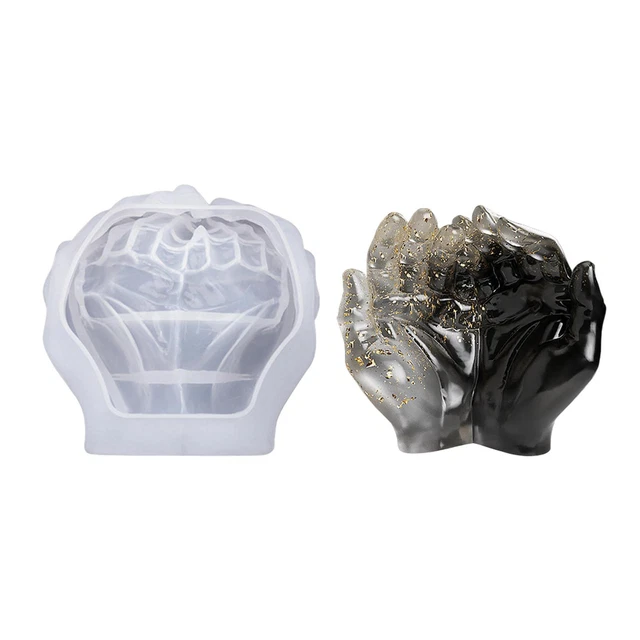 HAND SHAPE SILICONE Ashtray Resin Mold Holder Tray Mould Casting Epoxy ...