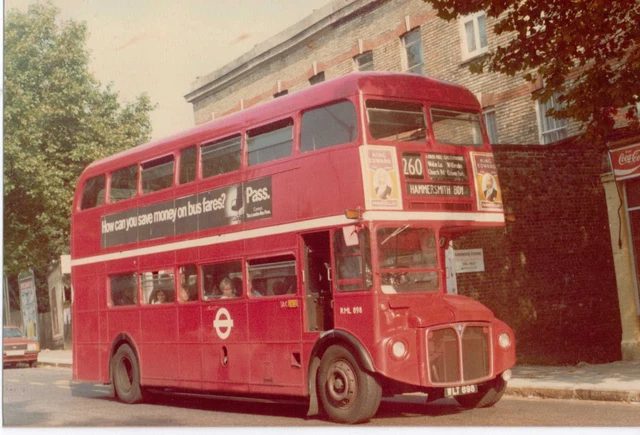LONDON BUS PHOTO - RML898 (AC) route 260 £0.60 - PicClick UK