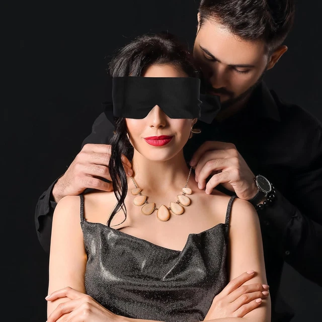 SATIN SLEEP MASK - Comfortable Eye Mask Blindfold for Women Men Soft ...