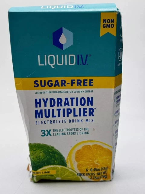 LIQUID IV HYDRATION Multiplier Sugar-Free 6 Sticks PACK EXP 9/25 FREE ...