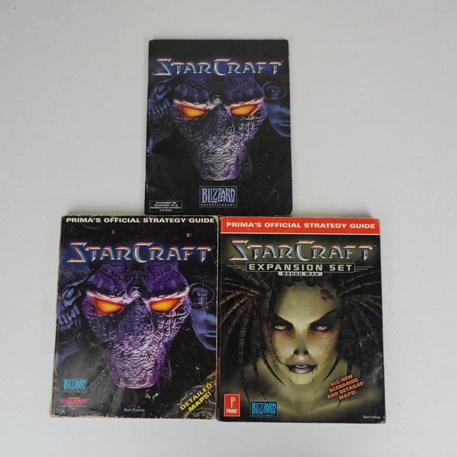 STARCRAFT + STARCRAFT Expansion Brood War Official Strategy Guide Books ...