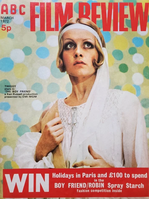 ABC FILM REVIEW Magazine March 1972 The Boyfriend, Twiggy, Caroline ...