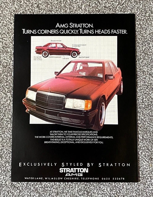 RARE VINTAGE ORIGINAL 1984 Magazine Advert Picture Stratton Mercedes ...