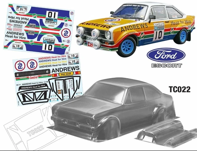 FORD ESCORT MK2 Body Shell For Rc 190Mm Tamiya Tt01 Tt02 EUR 37,03 ...