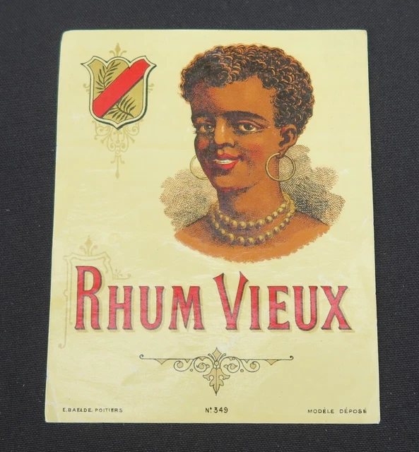 ANCIENNE ÉTIQUETTE RHUM VIEUX n°349 french label EUR 6,00 - PicClick FR