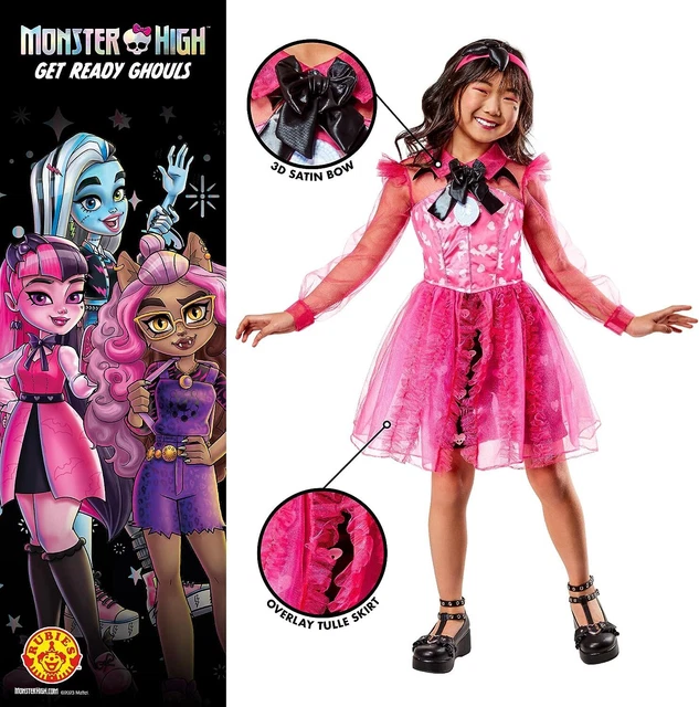 RUBIE'S OFFICIAL MONSTER High Draculaura Deluxe Child Costume, Kids ...
