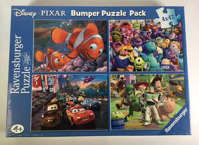 RAVENSBURGER DISNEY Pixar Bumper Puzzle Pack 4 x 42 piece Jigsaws No.07 ...