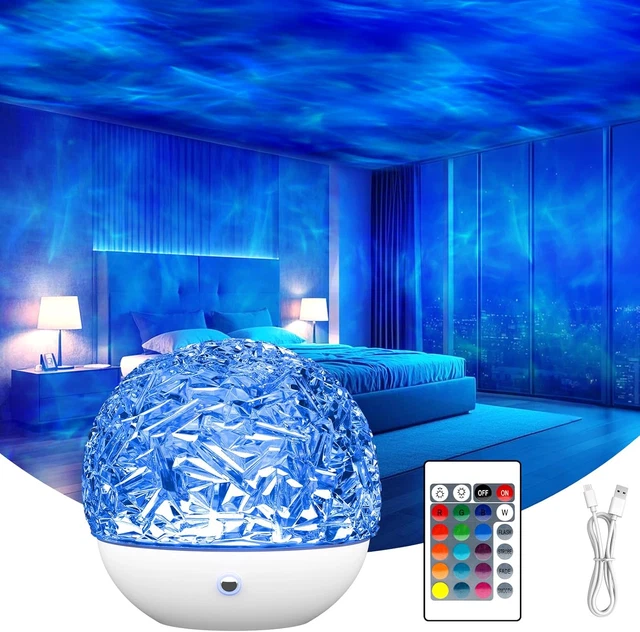 FOKKY GALAXY PROJECTOR Star Projector, 16 Colors Ocean Wave Projectors ...