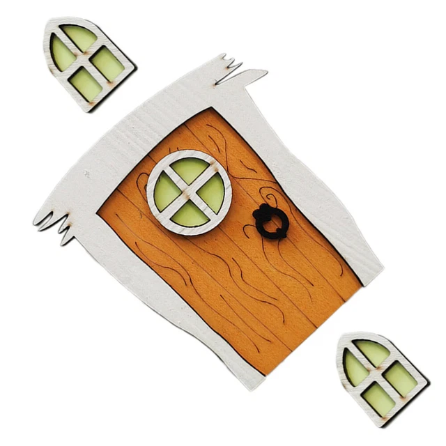 WIZARD GATE WOODEN Outdoor Fairy Window for Trees Sculpture EUR 5,60 ...