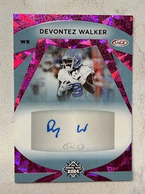 DEVONTEZ WALKER RAVENS 2024 SAGE High Series All Rookie Team AUTO ROSA ...