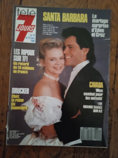 MAGAZINE TÉLÉ 7 jours de 1988 - Marcy Walker, A. Martinez, Santa Barbara EUR 5,00 - PicClick FR