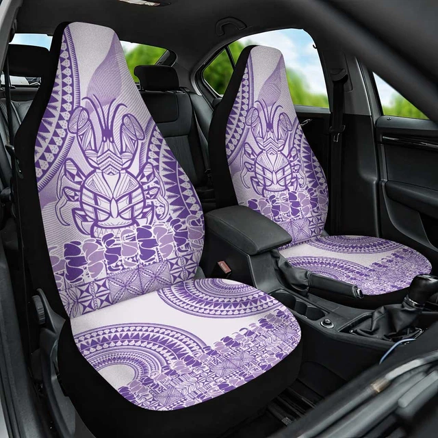 VINTAGE BULA FIJI Personalised Car Seat Cover Beige Hibiscus Tapa ...