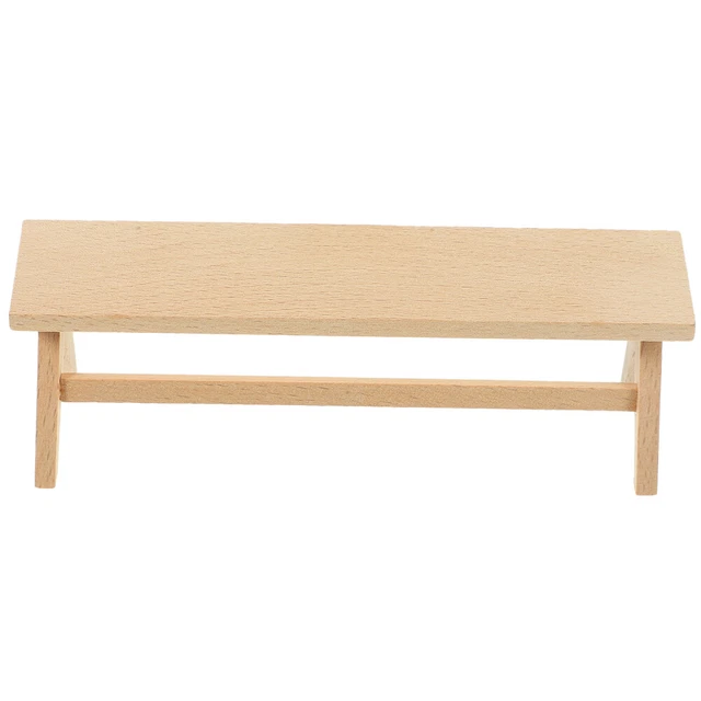 MINIATURE HOUSE KIT Doll Bench Model Table and Chair Furniture ...