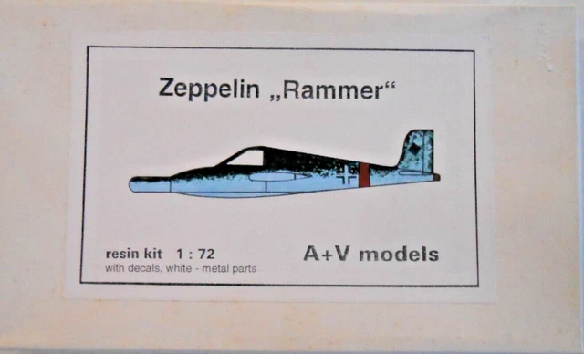 A+V MODELS 1/72 German WW-2 Zeppelin "Rammer" Rocket Fighter unbuilt ...