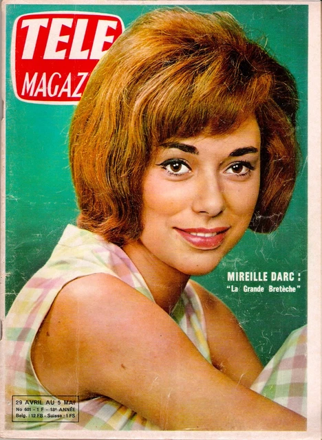 TÉLÉ MAGAZINE N° 601 - Mireille Darc (Avril 1967) EUR 10,00 - PicClick FR