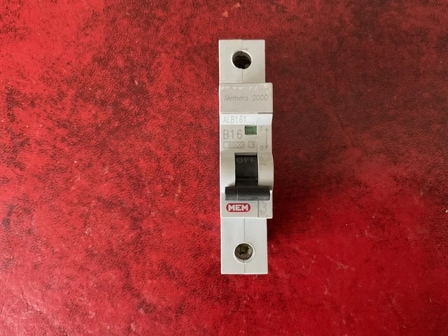 MEM MEMERA 2000 Type B 16A Single Pole MCB £5.00 - PicClick UK