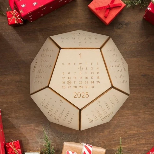 WOODEN DESK CALENDAR Decorative Calendar Block New 2025 Calendar New ...