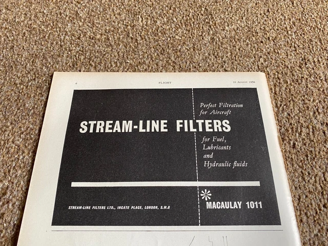FABK6 ADVERT 5X8 Stream-Line Filters Ltd - Macaulay 1011 £5.99 ...