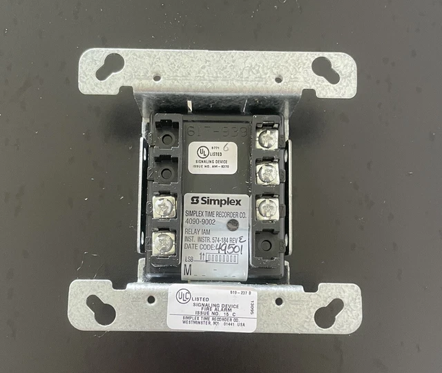 SIMPLEX 4090-9002 INDIVIDUAL Addressable Relay Module $20.00 - PicClick
