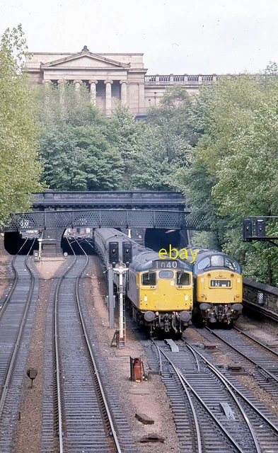 ORIGINAL 35MM SLIDE BR Class 27 no. 27110 & 40060 at Edinburgh +rights ...