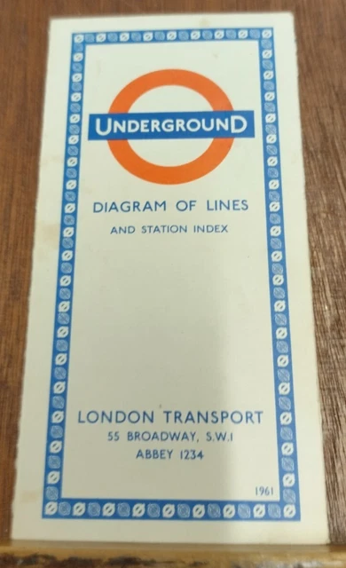 TUBE MAP 1961 London underground Map Hutchinson £13.75 - PicClick UK