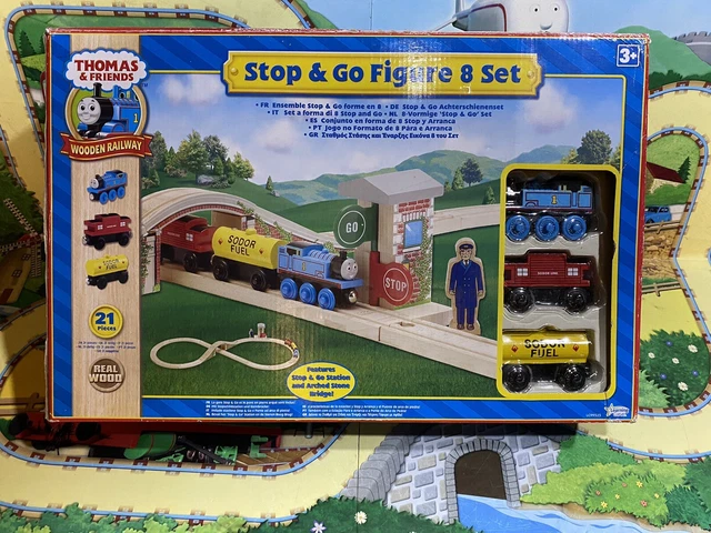 THOMAS AND FRIENDS wooden railway set Stop And Go Figure 8 Set Boxed £0 ...