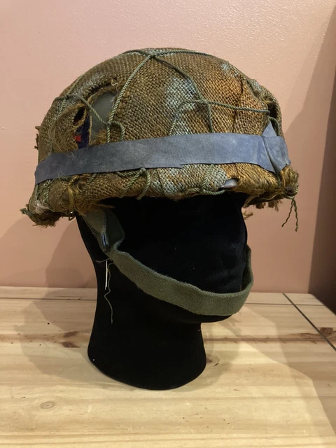 BRITISH ARMY FALKLANDS Era Steel Helmet HSRAC/Tankie/ RM Commando ...
