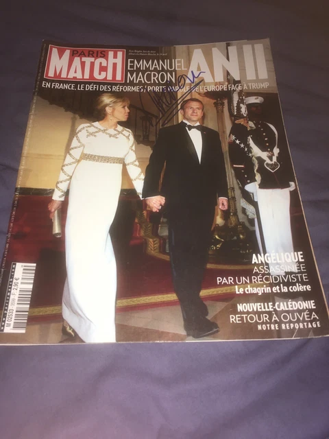 MAGAZINE PARIS MATCH Emmanuel Macron Collector Dedicace Autograph EUR ...