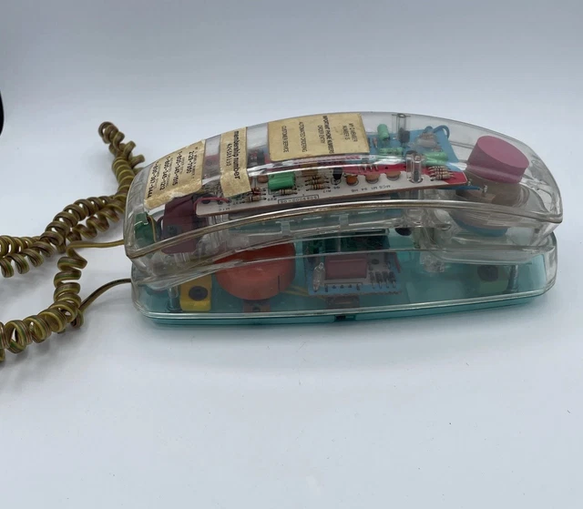UNISONIC PHONE WORKS Clear Plastic Telephone Model No. 6900 Neon ...