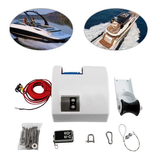 BOAT ELECTRIC WINDLASS Anchor Winch Wireless Remote Controlled Marine ...