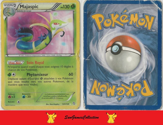 🌹 CARTE POKEMON Majaspic Shiny Secrète 125/124 N&B Dragons Exaltés - VF ...