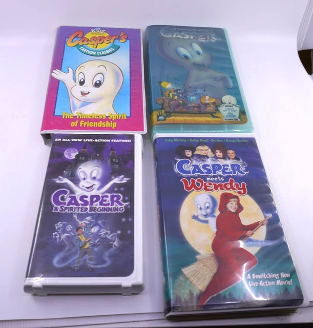 LOT OF 4 VHS Tapes of Casper, Cartoons, Live Action Movies, Spooky ...