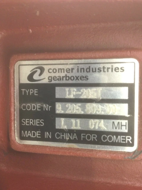 COMER TYPE GRASS Topper T Gearbox LF205J LF135A Fleming Abbey Conor LSM ...