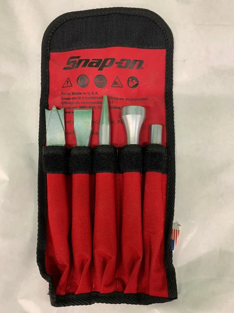 SNAP ON 5 Piece Air Chisel/Hammer Bit Set PHG1055BK Brand New in Kit Bag £250.00 - PicClick UK