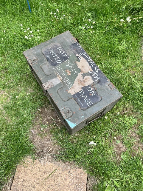 WW2 BRITISH AMMUNITION box for Ammo, 1942 marked, Royal Marines , Army ...