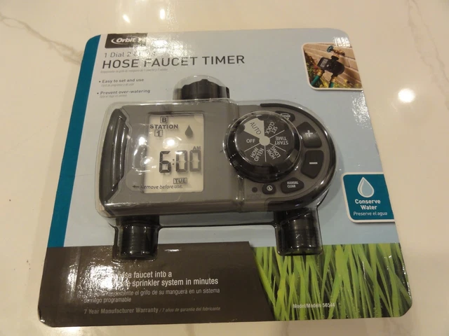 ORBIT 56544 ELECTRONIC 2-Outlet Hose Faucet Timer New Sealed $26.00 ...