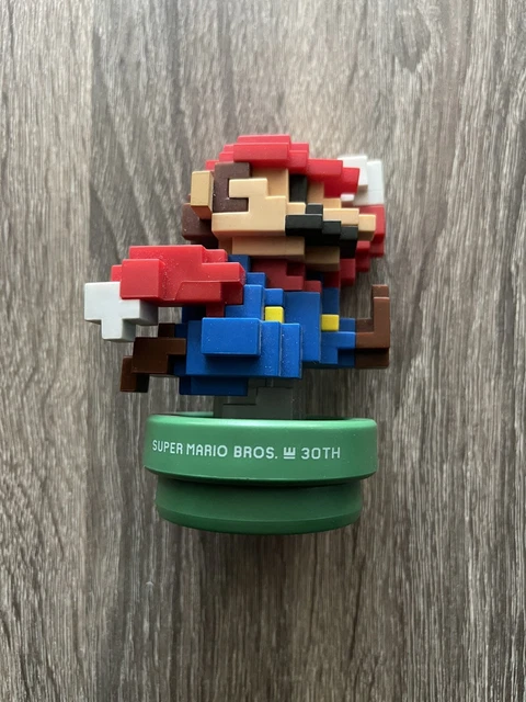 SUPER MARIO BROS Modern Color 8 Bit Mario Amiibo Figure 30th ...