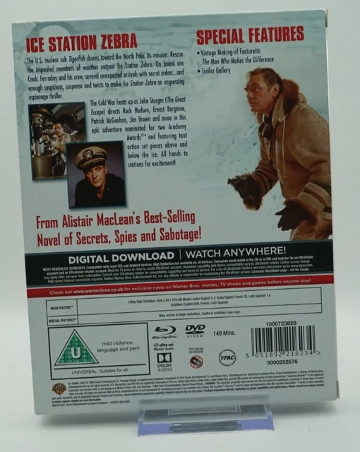 ICE STATION ZEBRA / Blu Ray / Rock Hudson / HMV Premium / Slip Box £22. ...