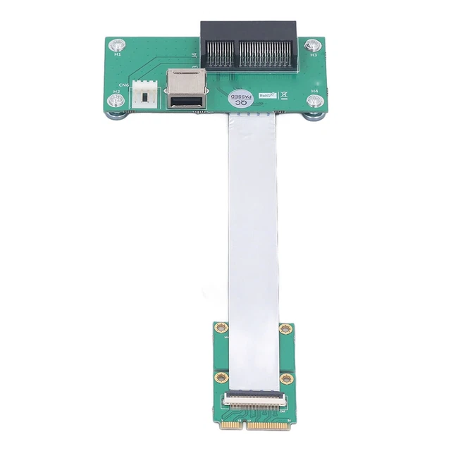 FOR MINI PCIE To PCIE Express 4X Extension Cord Adapter Card With USB ...