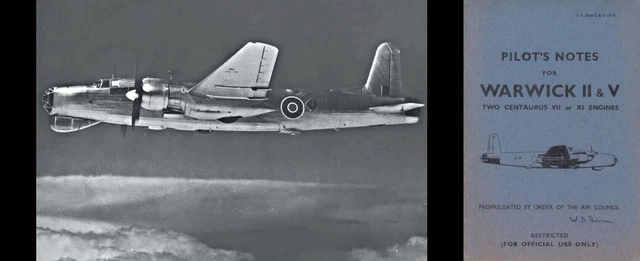VICKERS WARWICK PILOT Flight Manuals 1940's Aircraft RARE DVD RAF Air ...