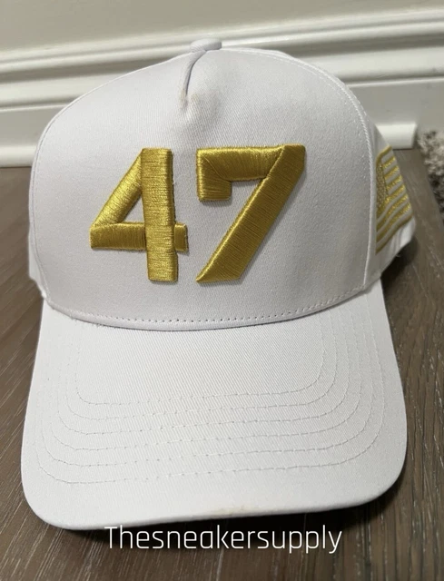 AUTHENTIC LIMITED CHARLIE Kirk Gold 47 Trump Hat Turning Point USA ...