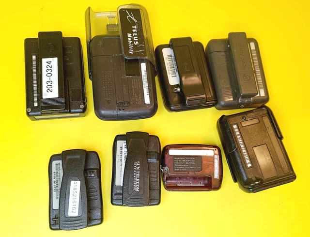 LOT OF 8X Pagers Beepers Page System Nixxo Platinum Sun Telecom Pagenet ...