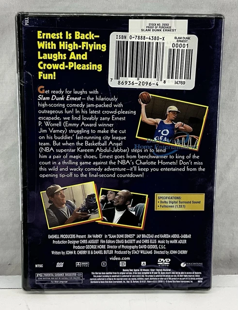 SLAM DUNK ERNEST~COMEDY DVD 1995 Movie~Jim Varney~Kareem Abdul-Jabar ...