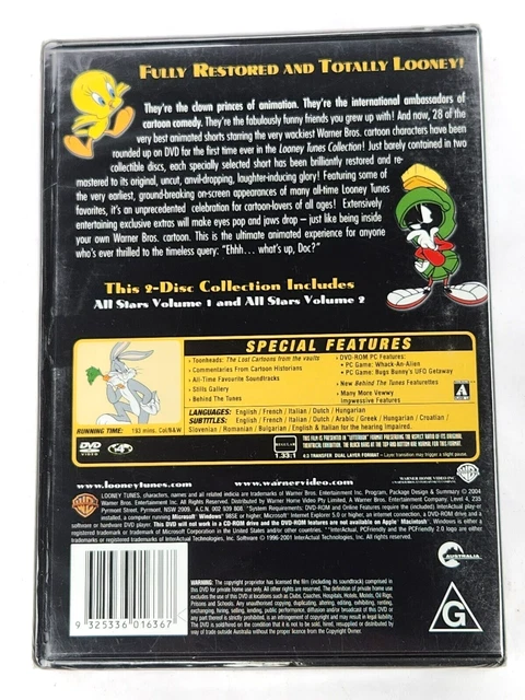 DVD: LOONEY TUNES Cartoon Collection - All Stars Volumes 1 & 2 New ...