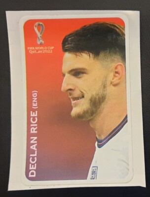 PANINI QATAR 2022 Declan Rice C9 Coca Cola Sticker Type Austria Wm £0. ...