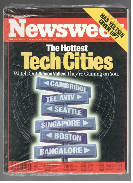 NEWSWWEEK MAGAZINE NOVEMBER 9, 1998 The Hottest Tech Cities £25.58 ...