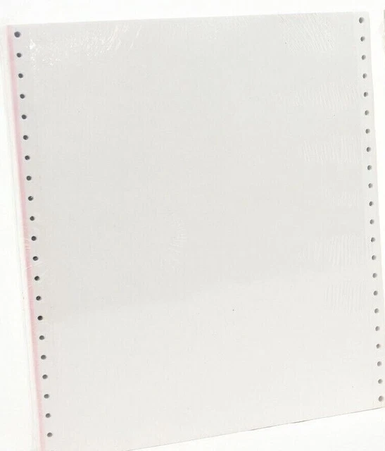 VINTAGE CONTINUOUS FEED Dot Matrix Printer Paper 9 1/2 X 11 50 Sheets ...