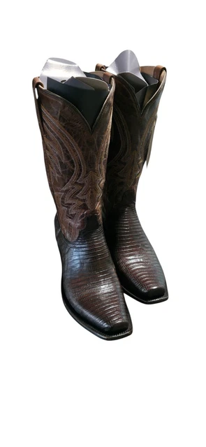 LUCCHESE &PERCY& BOOTS Lizzard Cowboy Boots Brown £397.55 - PicClick UK
